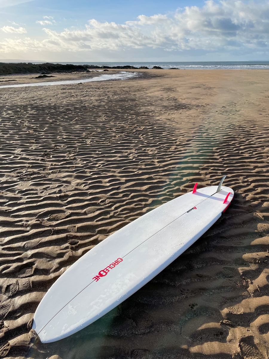 9ft Razor Round Tail Longboard Surfboard Package - Includes Bag, Leash ...