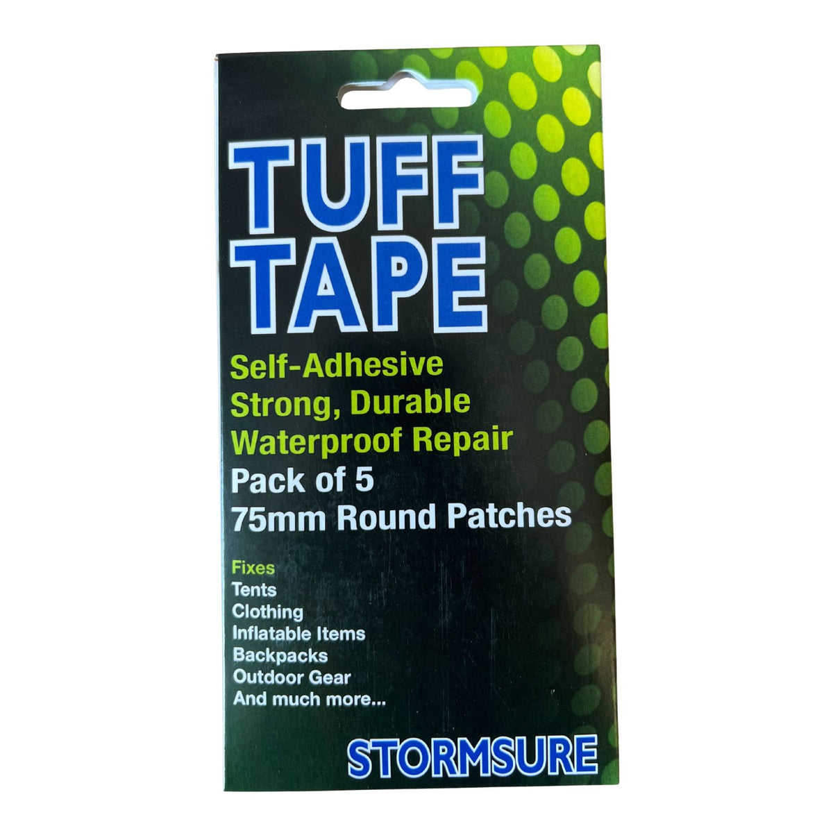 Stormsure TUFF TAPE Instant Waterproof Adhesive Repair Patches 75mm Ci ...